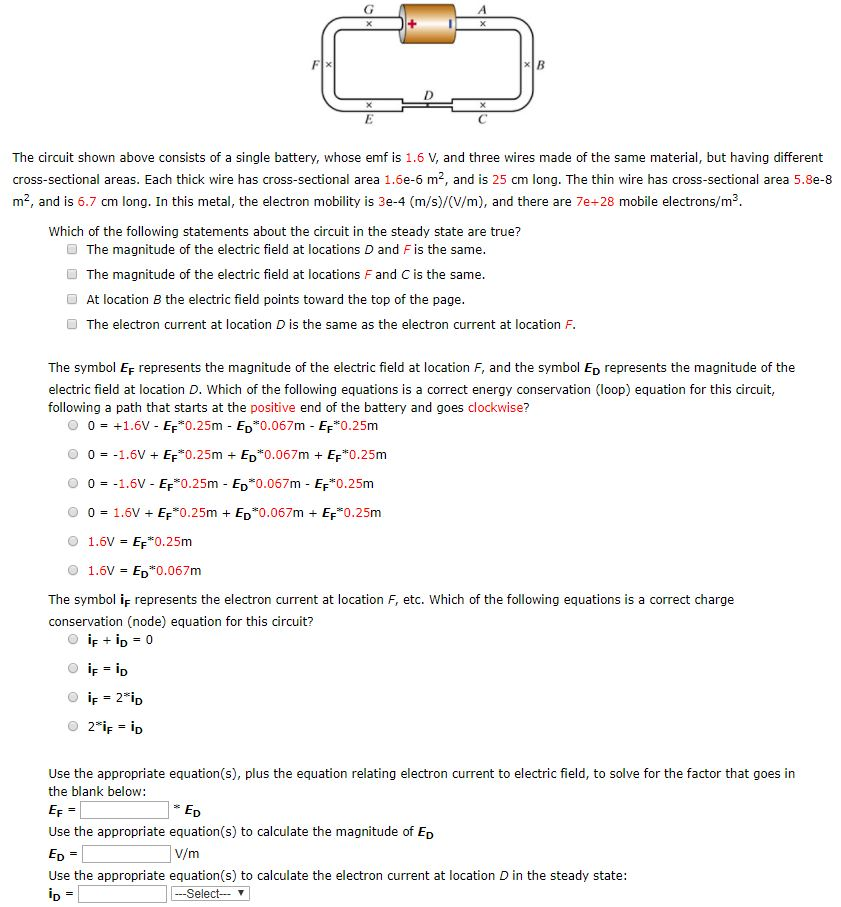 Solved The circuit shown above consists of a single battery, | Chegg.com