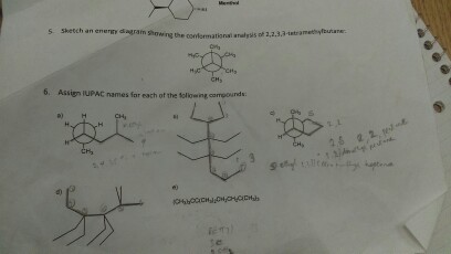 Solved Sketch an energy diagram showing the conformational | Chegg.com