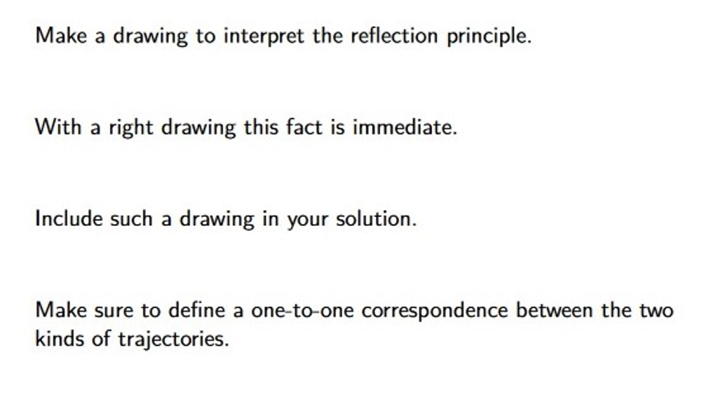 Solved Show thefolwing variant of the reflection principle | Chegg.com
