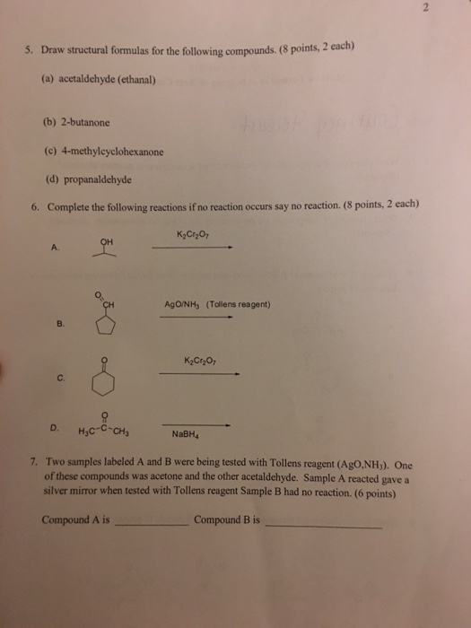Solved 5. Draw structural formulas for the following | Chegg.com