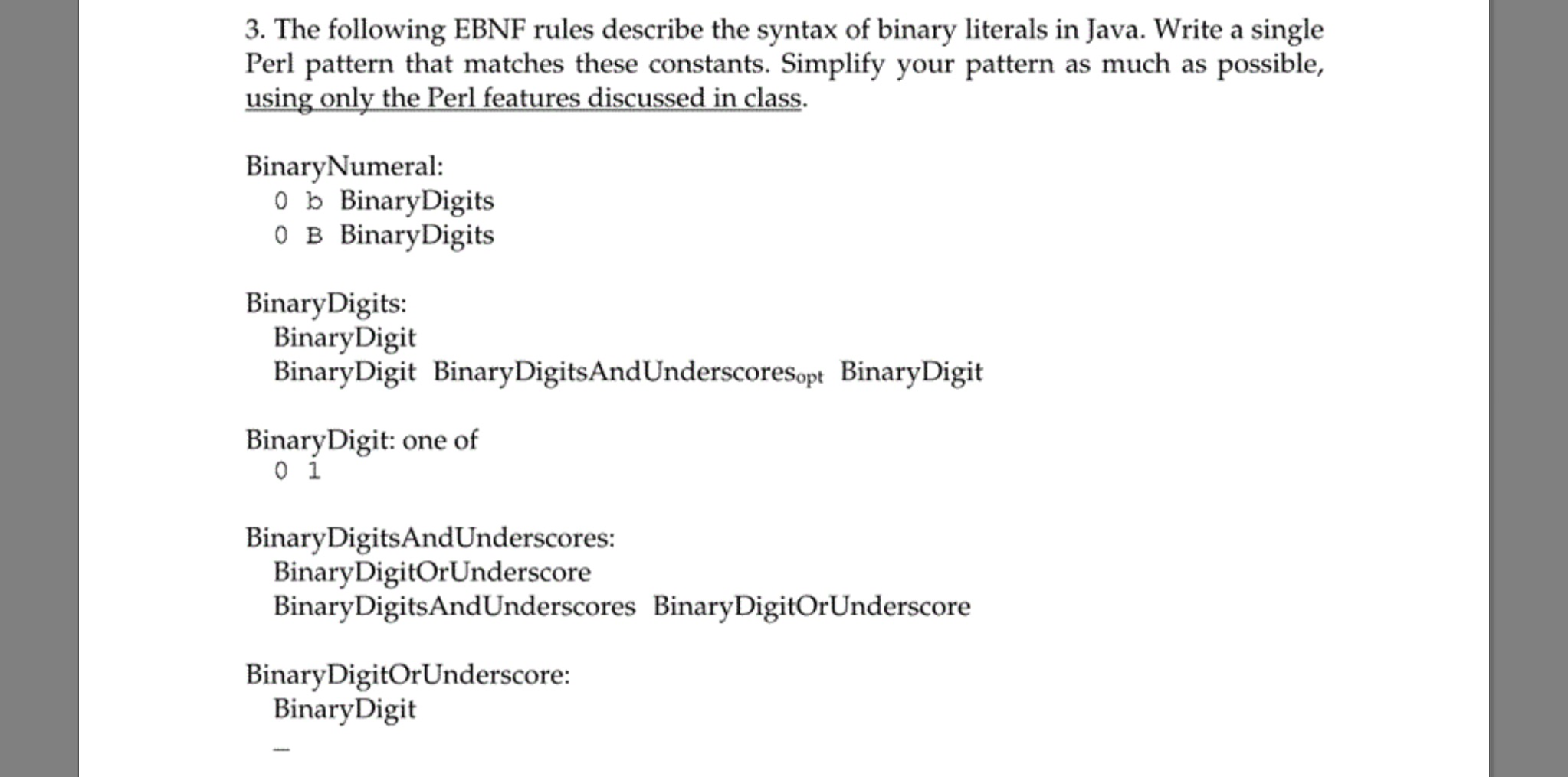The following EBNF rules describe the syntax of | Chegg.com
