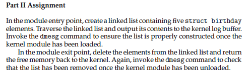Solved Programming Projects Linux Kernel Modules In this | Chegg.com