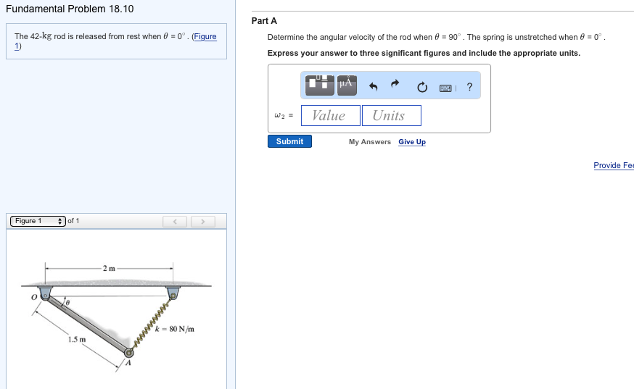 Solved The 42-kg rod is released from rest when theta = 0. | Chegg.com