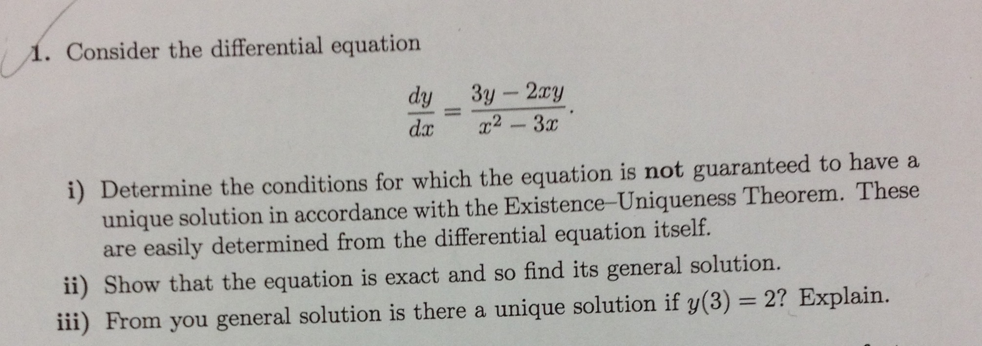 Solved Consider the differential equation dy/dx = | Chegg.com