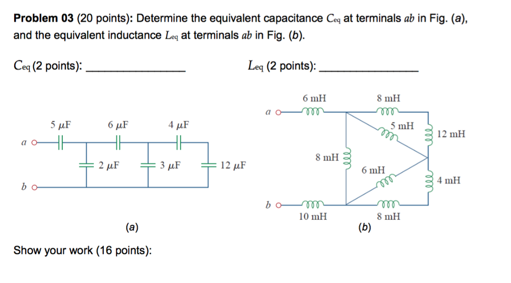 Solved Determine the equivalent capacitance C_eq at | Chegg.com