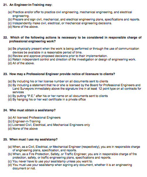 Solved An Engineer-In-Training may: (a) Practice and/or | Chegg.com