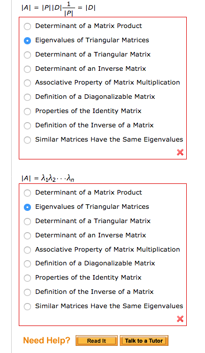 Solved Determinant of a Matrix Product Eigenvalues of | Chegg.com