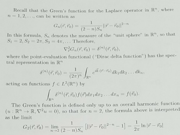 Solved Recall that the Green's function for the Laplace | Chegg.com