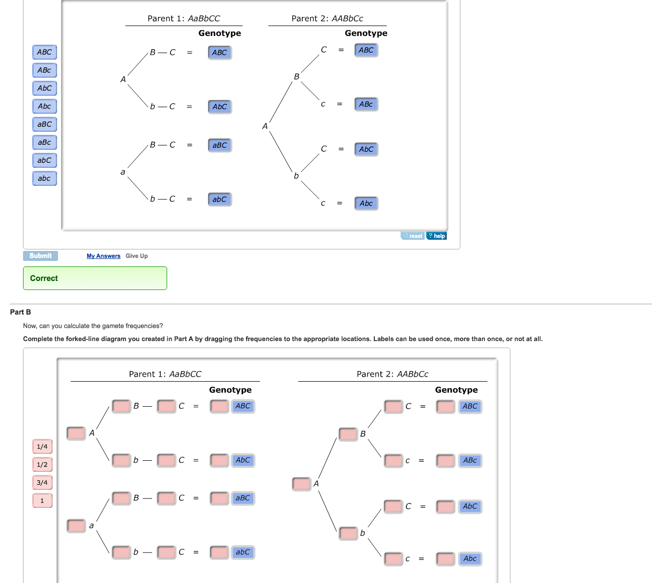 Solved Now, can you calculate the gamete frequencies? | Chegg.com