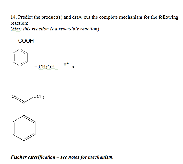 Solved Predict the product(s) and draw out the complete | Chegg.com