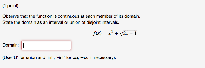 Solved Observe that the function is continuous at each | Chegg.com