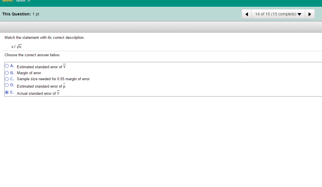 Solved Match the statement with its correct description, s/ | Chegg.com