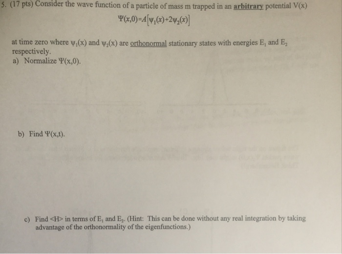 Solved Consider the wave function of a particle of mass m | Chegg.com