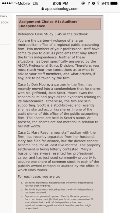 Solved Reference Case Study 3-45 in the textbook. You are | Chegg.com