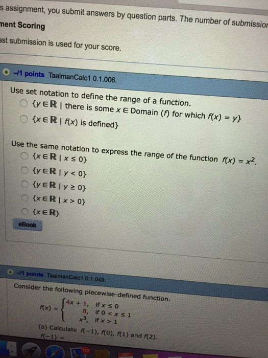 Solved Use set notation to define the range and domain of a | Chegg.com