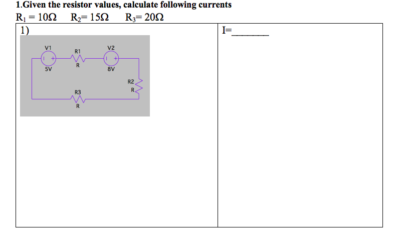 Solved 1.Given the resistor values, calculate following | Chegg.com