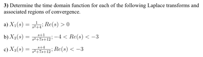 Solved Determine the time domain function for each of the | Chegg.com