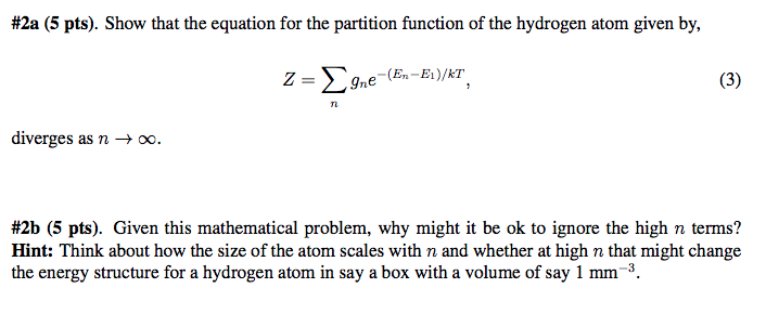 Show that the equation for the partition function of | Chegg.com