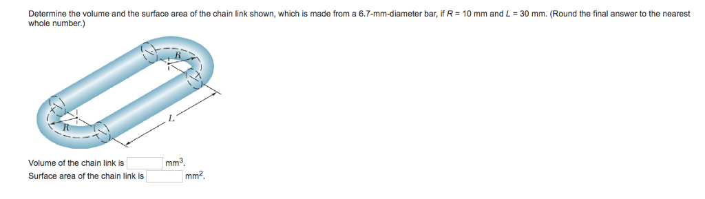 Solved Determine the volume and the surface area of the | Chegg.com