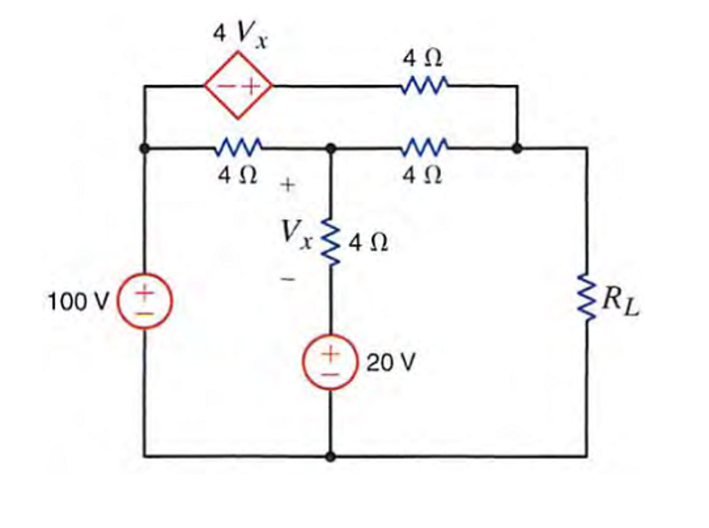 Solved Determine the value of RL in the following circuit | Chegg.com