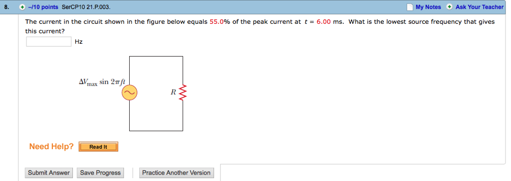 Solved 8 10 Points Sercp10 21 P 003 My Notes Ask Your