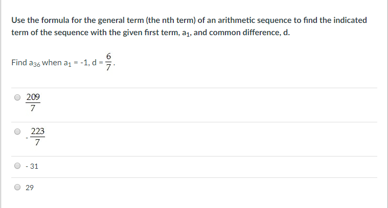 Solved Use the formula for the general term (the nth term) | Chegg.com