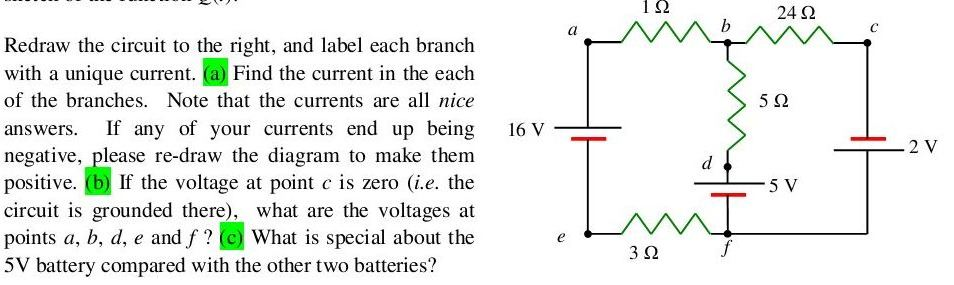 Solved Redraw the circuit to the right, and label each | Chegg.com
