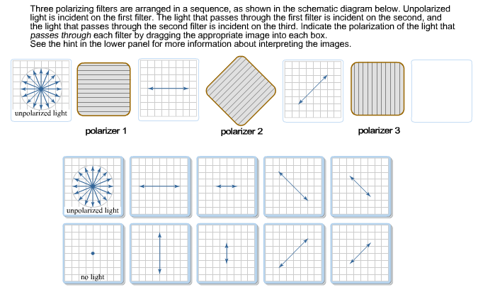 Solved Three polarizing filters are arranged in a sequence, | Chegg.com