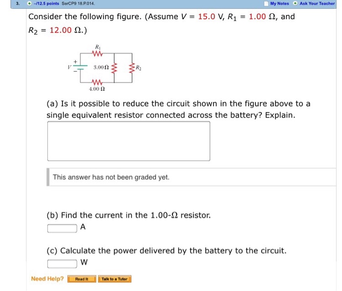 Solved Consider the following figure. (Assume V = 15.0 V, | Chegg.com