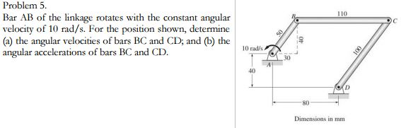 Solved Bar AB of the linkage rotates with the constant | Chegg.com