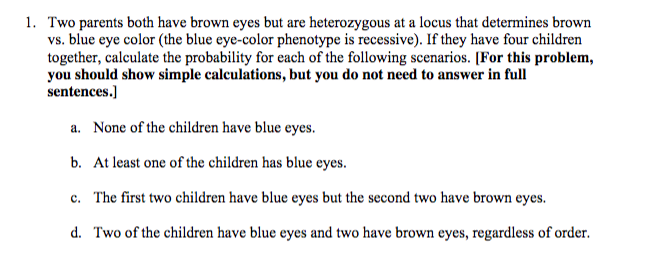 Heterozygous Eye Color