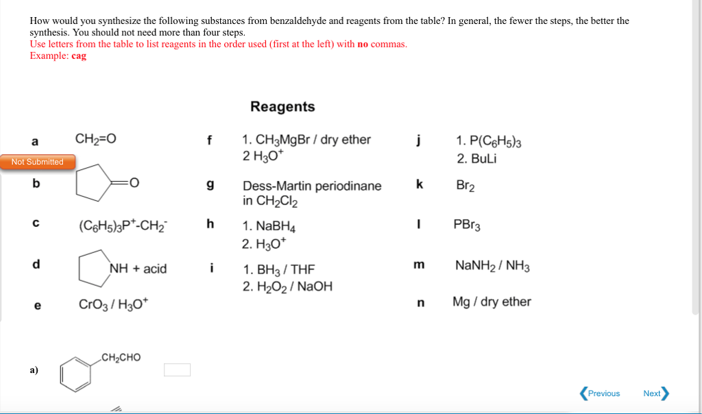 Solved How might you carry out the following selective | Chegg.com
