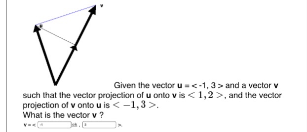 Solved Given the vector u = and a vector v such | Chegg.com