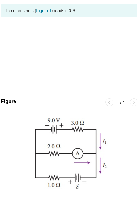 Solved The ammeter in (Figure 1) reads 9.0 A 1 of 1 Figure | Chegg.com