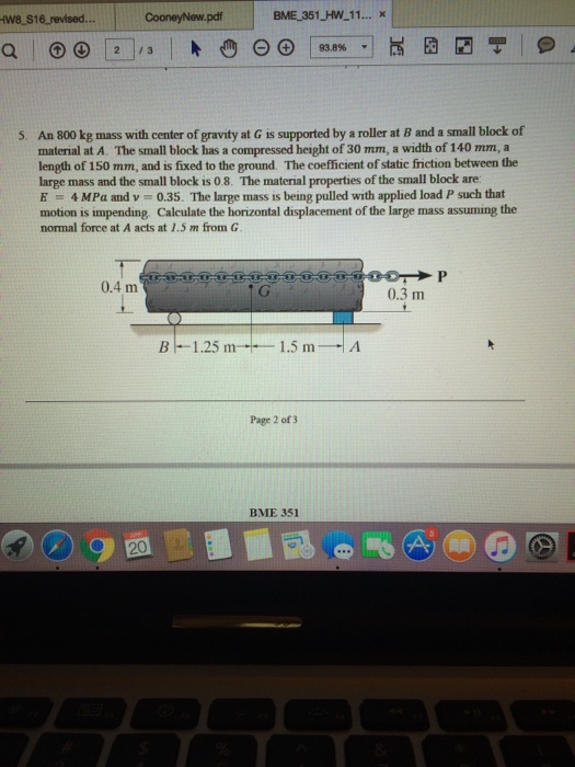 Solved Calculate the horizontal displacement of the large | Chegg.com