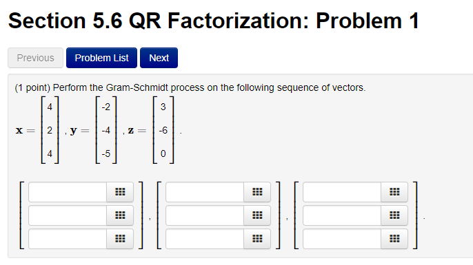 Solved Section 5 6 Qr Factorization Problem 1 Previous