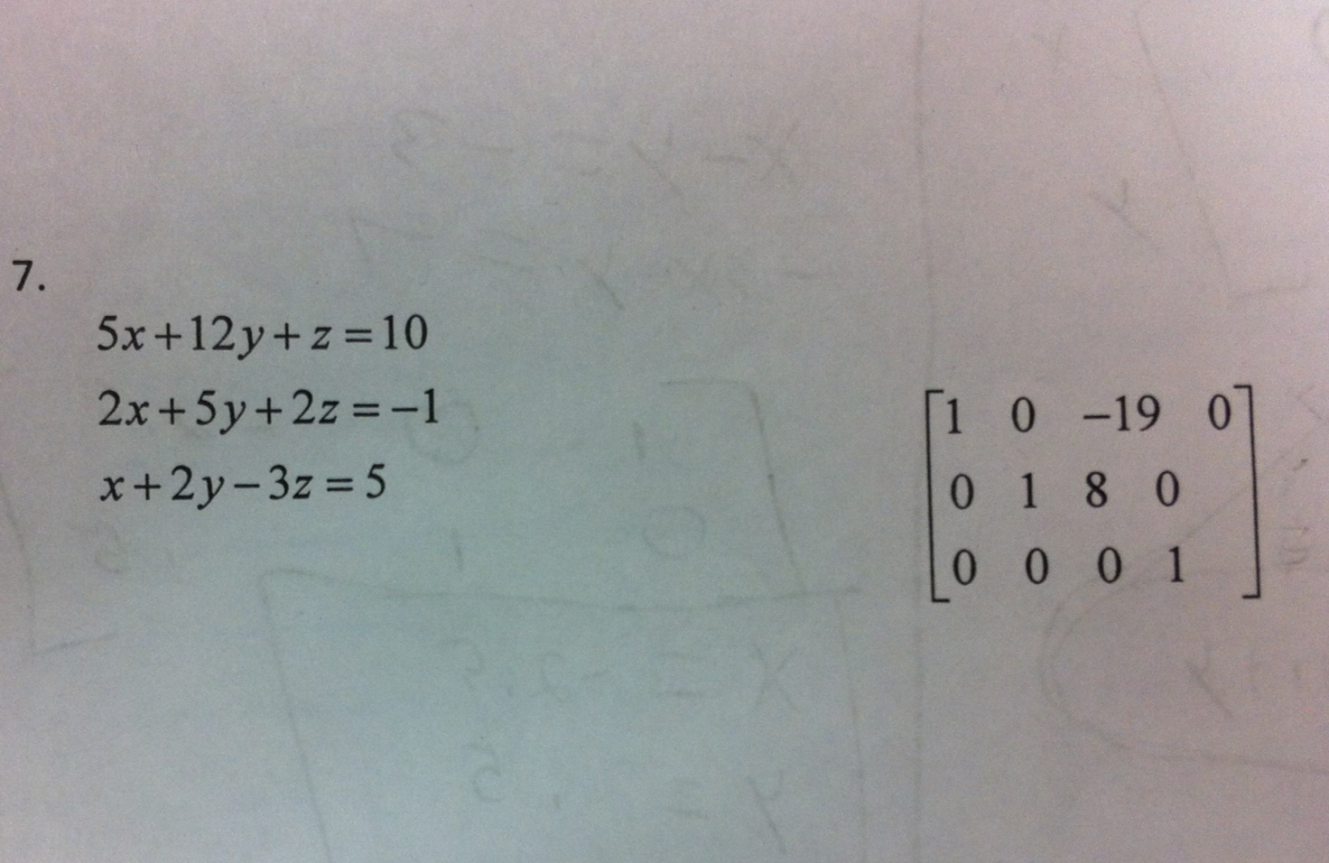 Solved The solution matrix for the system is given. Write | Chegg.com