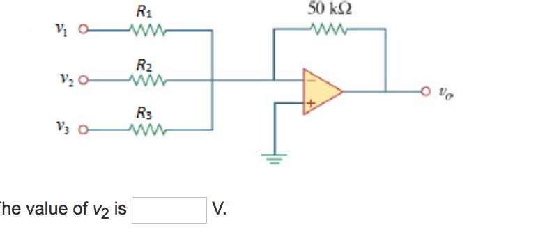 Solved Consider the op amp circuit given below, where v1 = | Chegg.com