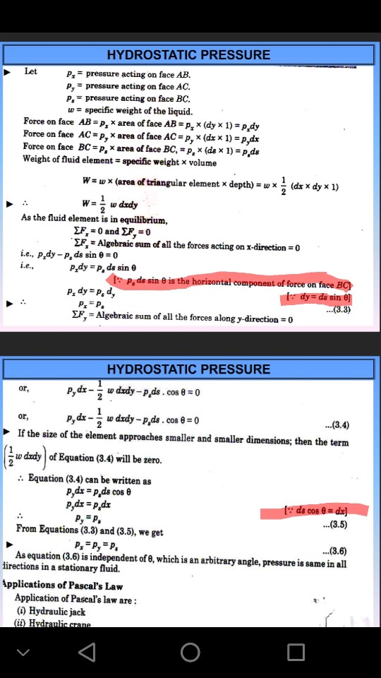 Solved HYDROSTATIC PRESSURE DO YOU KNOW? PASCAL'S LAW | Chegg.com