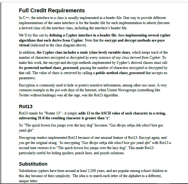 Assignment Overview Cryptography is the science of | Chegg.com