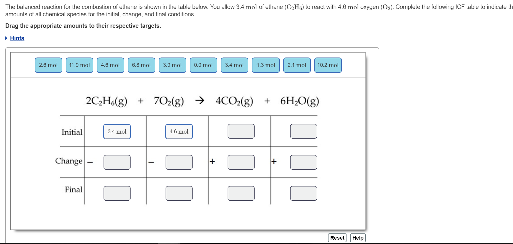 Solved The balanced reaction for the combustion of ethane is | Chegg.com