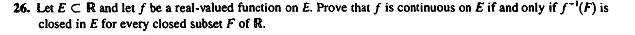 26. Let E subset R and let f be a real-valued | Chegg.com