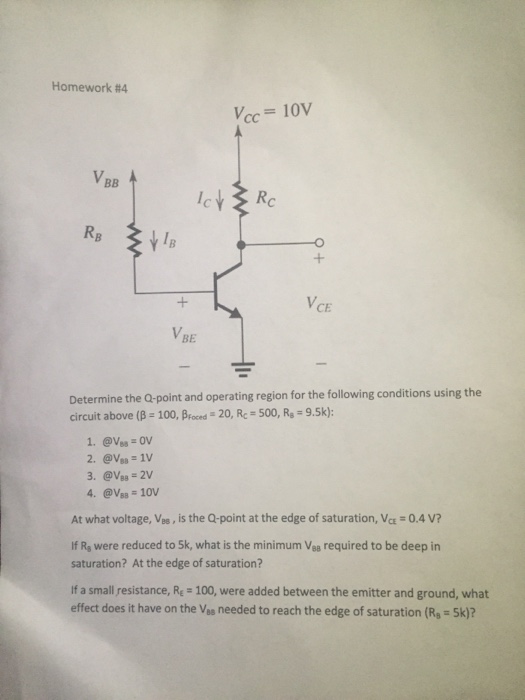Solved Determine the Q-point and operating region for the | Chegg.com