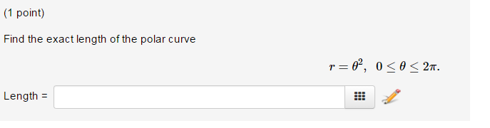 Solved Find the exact length of the polar curve r = | Chegg.com