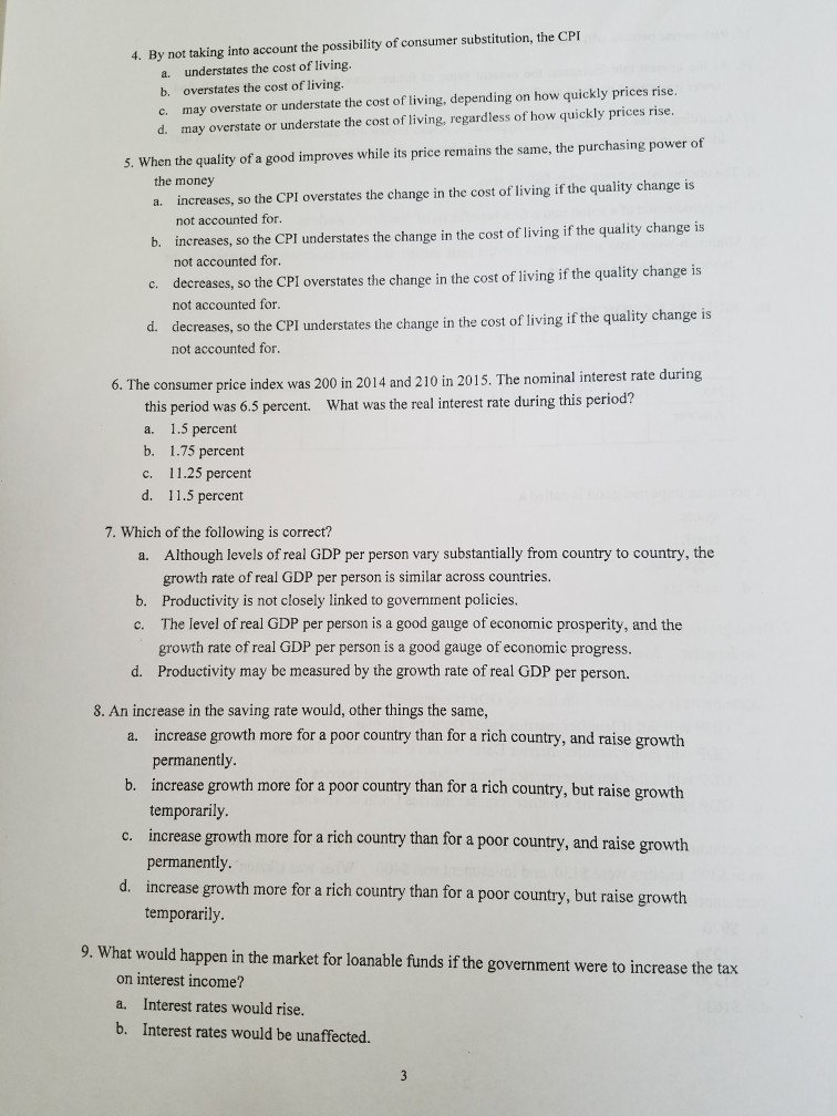 Solved 4. By not taking into account the possibility of | Chegg.com