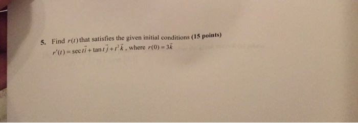Solved Find r(t)that satisfies the given initial conditions | Chegg.com