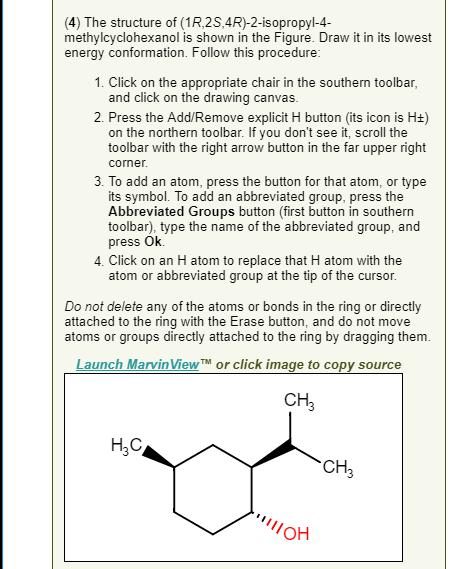 Solved The structure of (1R, 2S, | Chegg.com