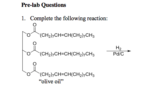 Solved Pre-lab Questions Complete the following reaction: | Chegg.com