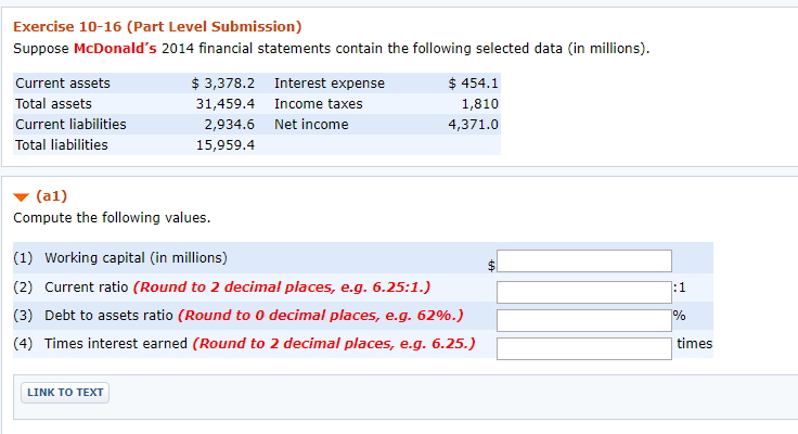 Solved Exercise 10-16 (Part Level Submission) Suppose | Chegg.com
