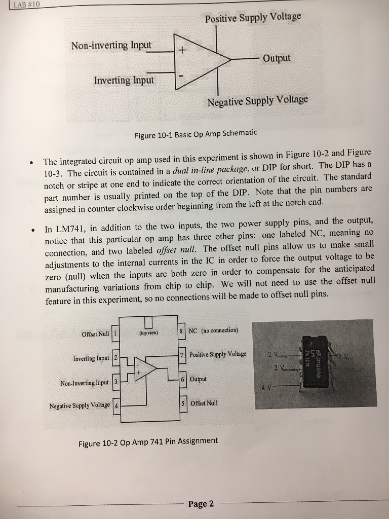 Solved Name Section INTRODUCTION TO OPERATIONAL AMPLIFIER | Chegg.com